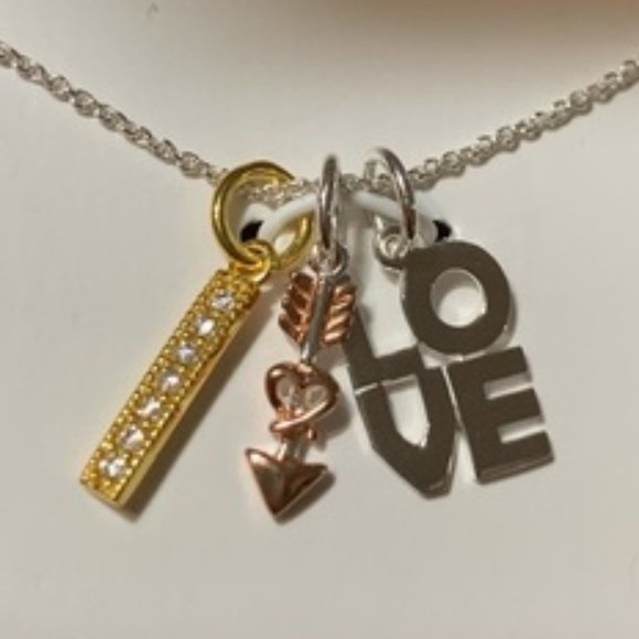 Footnotes | Jewelry | 7 Footnotes Fate Love Tricolor 3 Charms Sterling ...